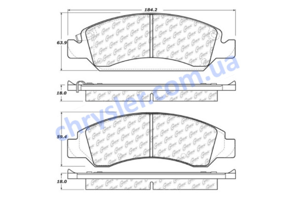 10213630 Колодки гальмівні CHEVROLET EXPRESS - Chrysler